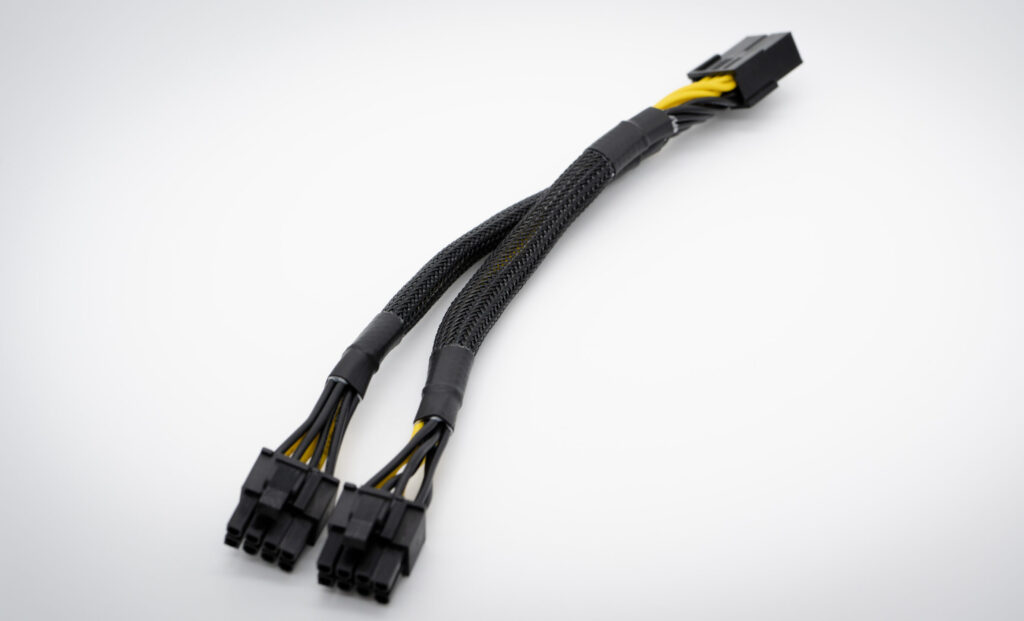 8-Pin to Dual 8-Pin (6+2) Splitter - Sleeved Extension Cable - 9 Inches ...