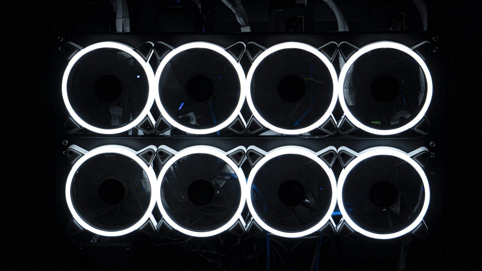 GPURisers White Ring LED 120MM Fan - GPURisers.com