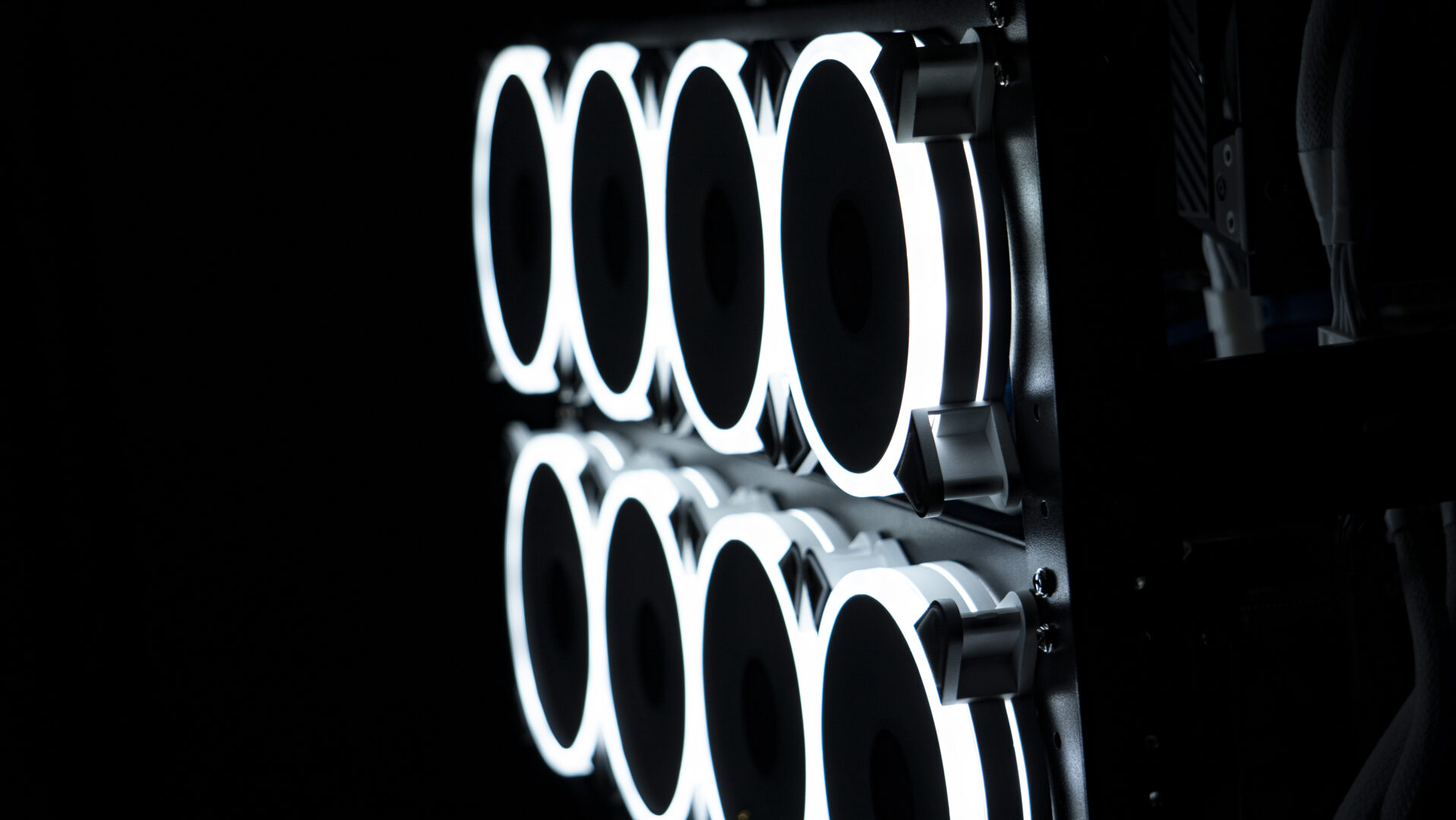 GPURisers White Ring LED 120MM Fan - GPURisers.com