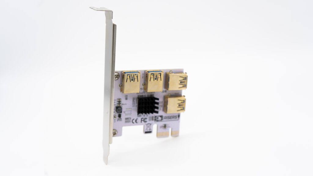 GPURisers 1x to 4 USB PCI-E GPU Riser Adapter Board - GPURisers.com
