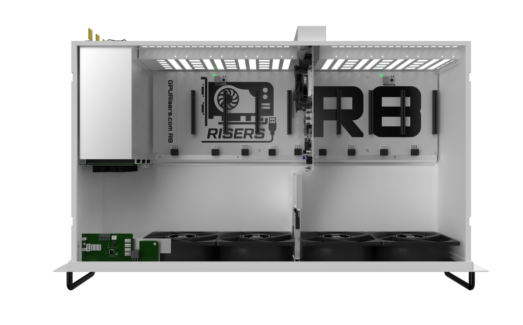 GPURisers R8 - 8 GPU Smart Mining Rig - GPURisers.com
