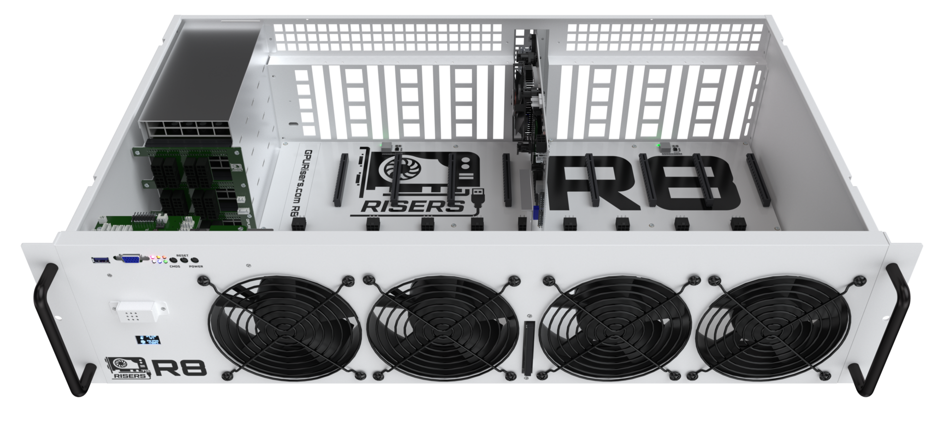 GPURisers R8 - 8 GPU Smart Mining Rig - GPURisers.com