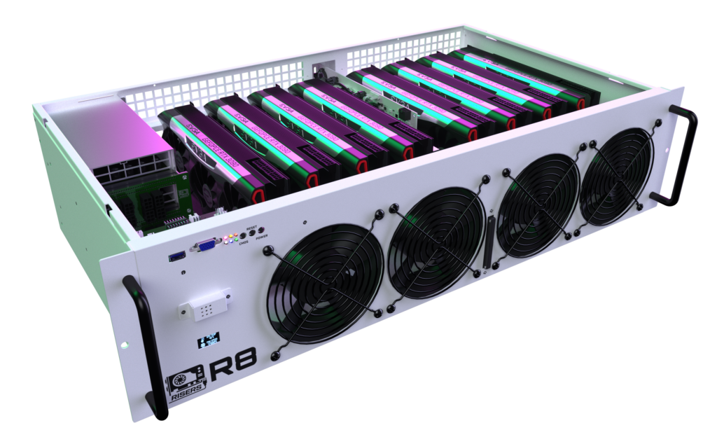 GPURisers R8 - 8 GPU Smart Mining Rig - GPURisers.com