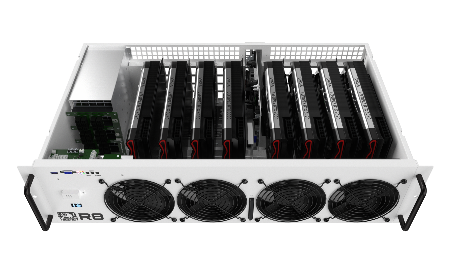 GPURisers R8 - 8 GPU Smart Mining Rig - GPURisers.com