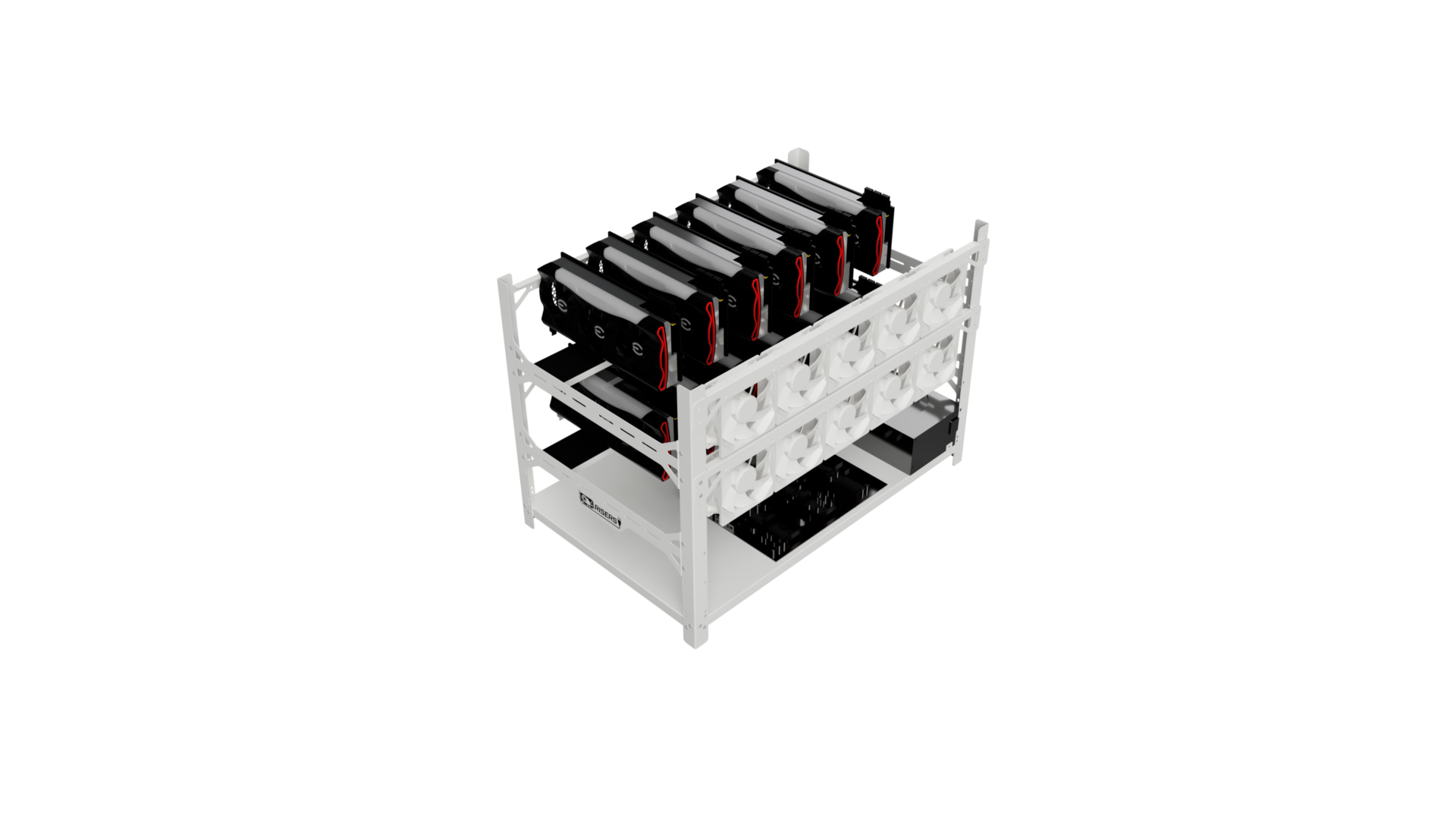 GPURisers 12 GPU OMEGA Mining Frame - GPURisers.com
