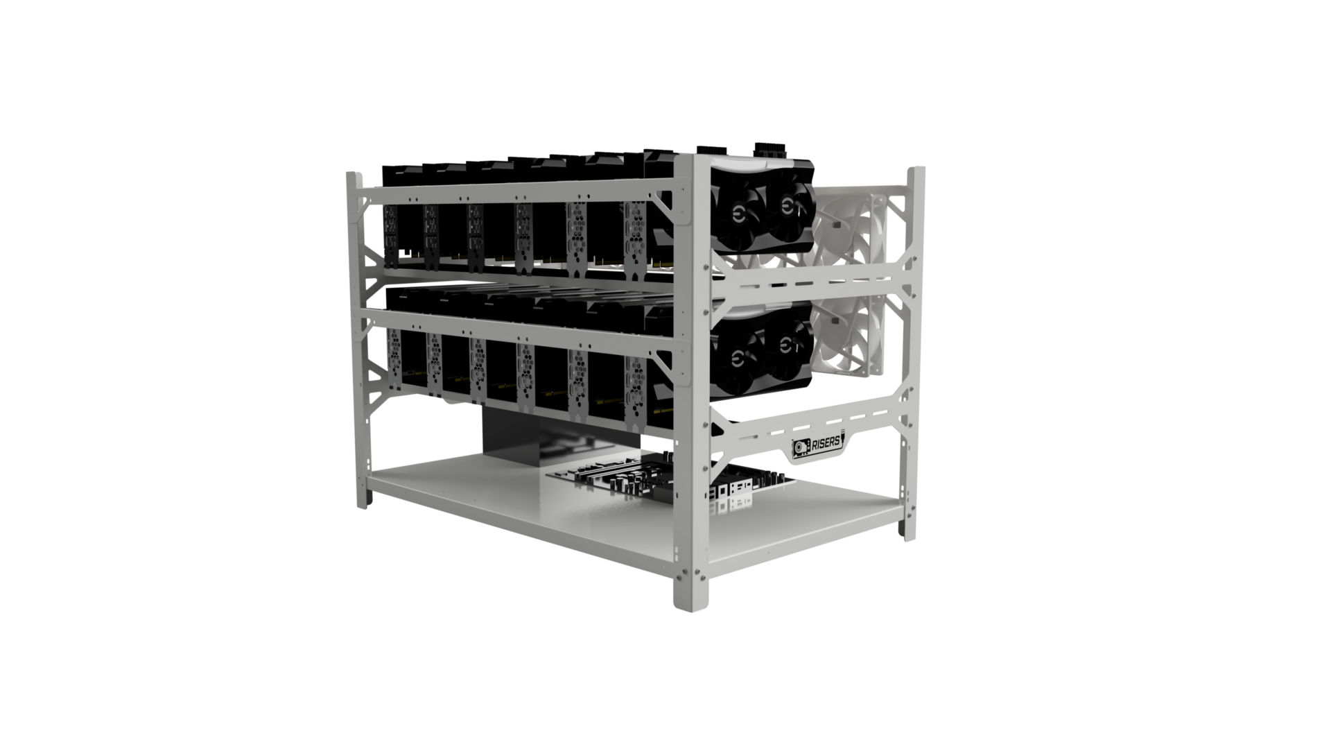 GPURisers 12 GPU OMEGA Mining Frame - GPURisers.com
